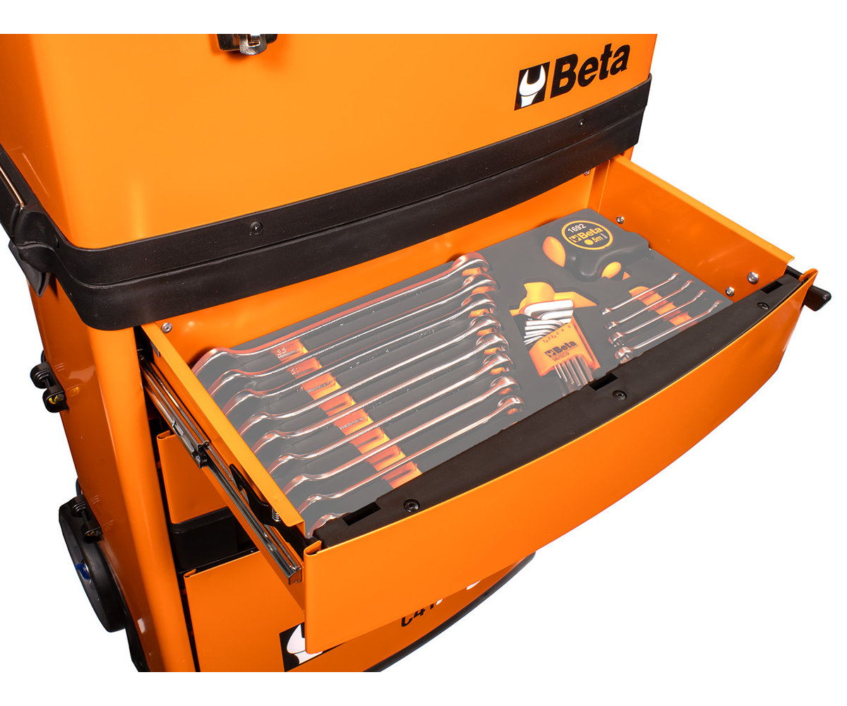 Beta C41H Two-Module Rolling Tool Chest, Detachable Tool Box, Telescopic Handles | Wayfair